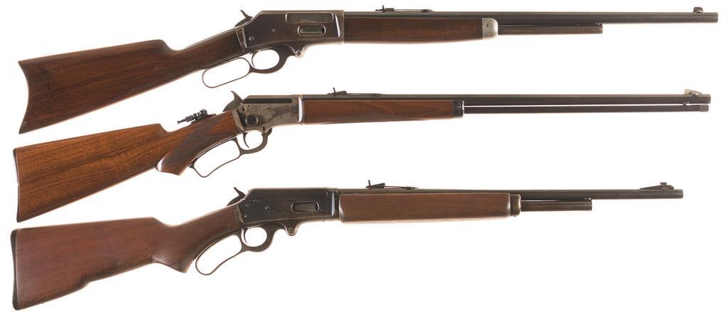 Three Lever Action Long Guns -A) Stevens Model 425 High Power Ri