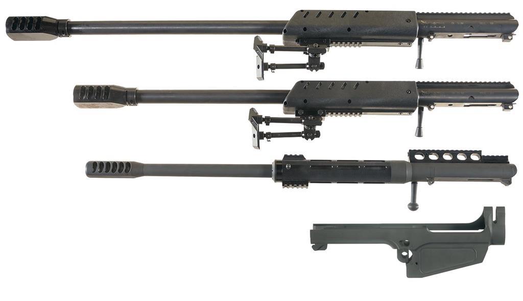 Three .50 BMG Bolt Action Rifles and One Lower Receiver