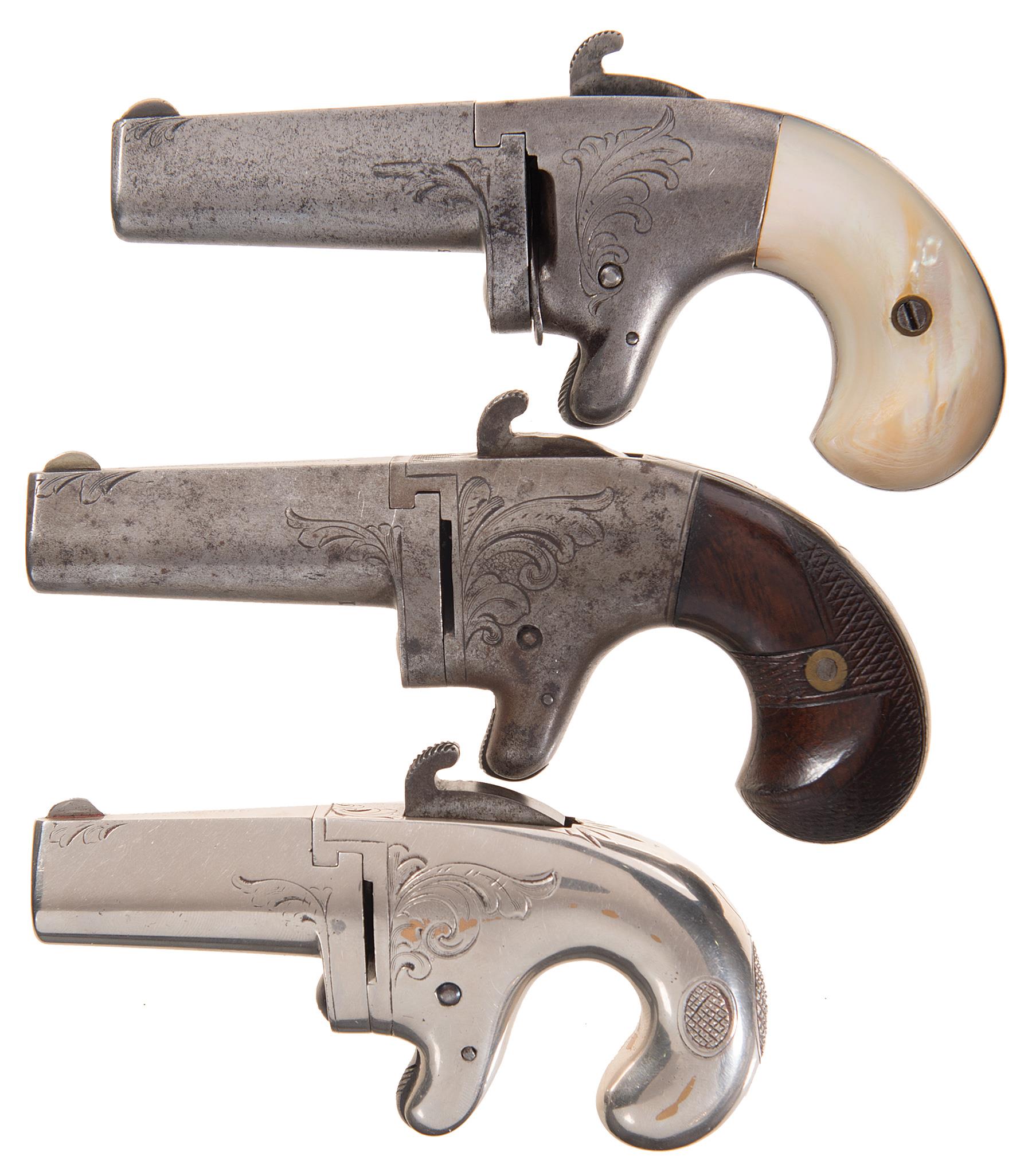 Three National Arms Derringers