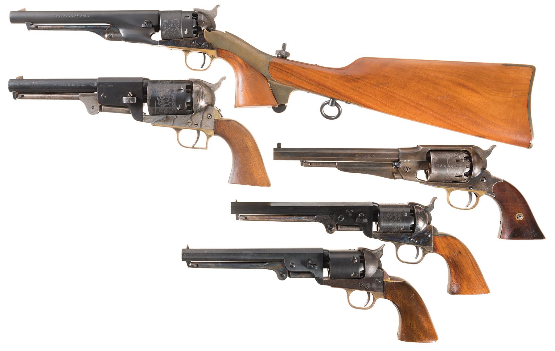 Five Modern Percussion Revolvers