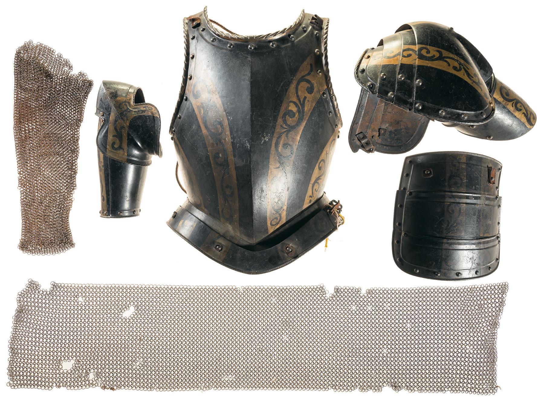 Partial Suit of Plate Armor