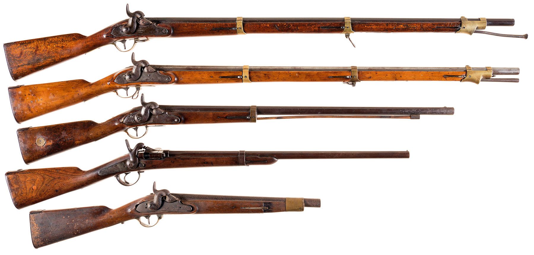 Five Antique European Long Guns