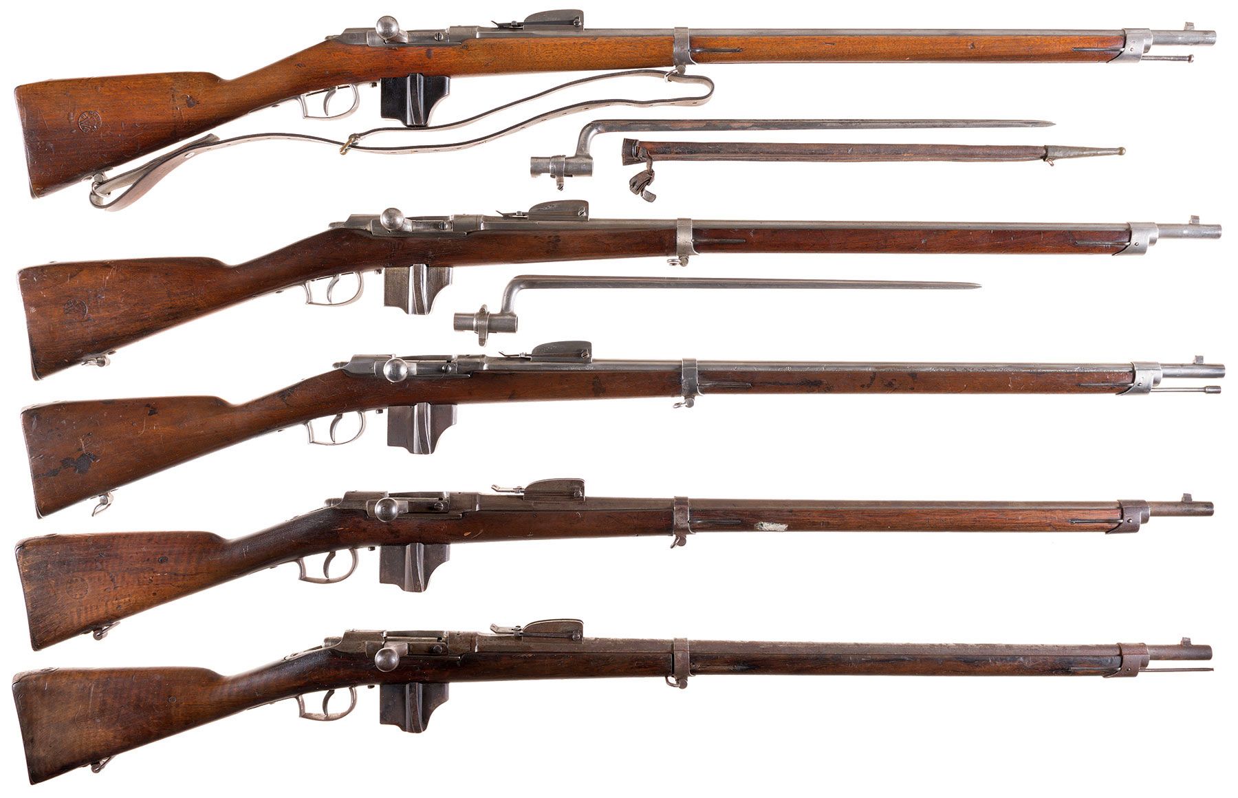 Five Beaumont-Vitali Model 1871/88 Repeating Rifles
