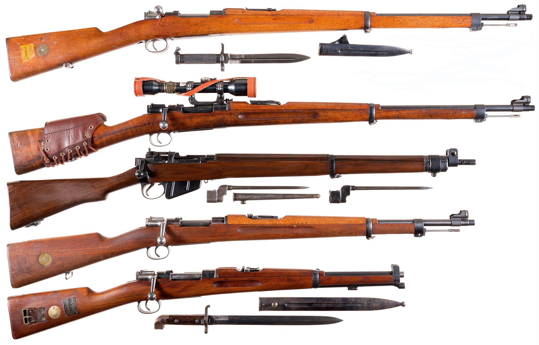 Five Military Bolt Action Rifles -A) Carl Gustaf Model 1896 Rifl