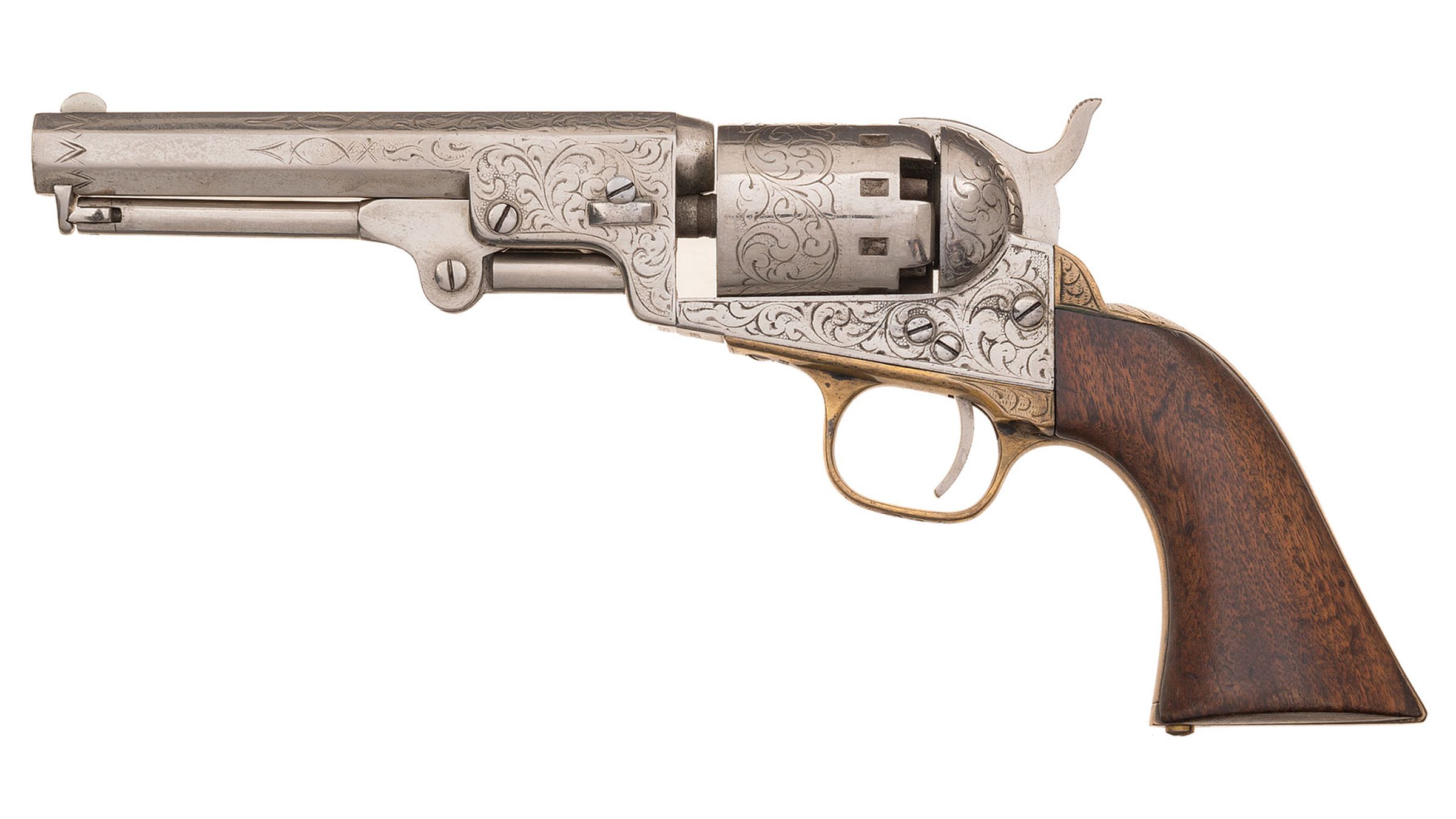 Engraved Manhattan Arms Navy Type Percussion Revolver