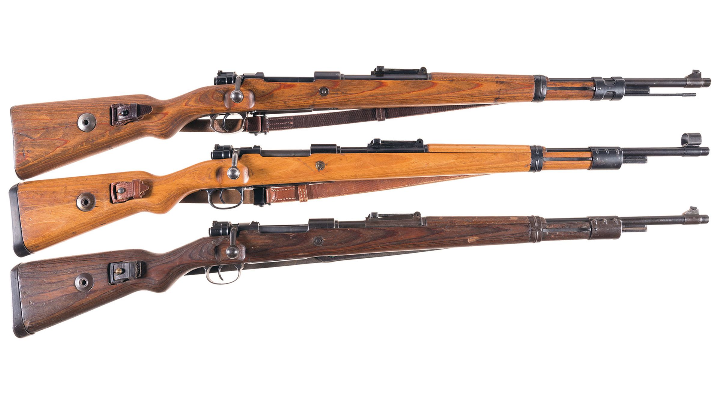 Three World War II German Military Bolt Action Rifles Three World War II German Military Bolt Action Rifles