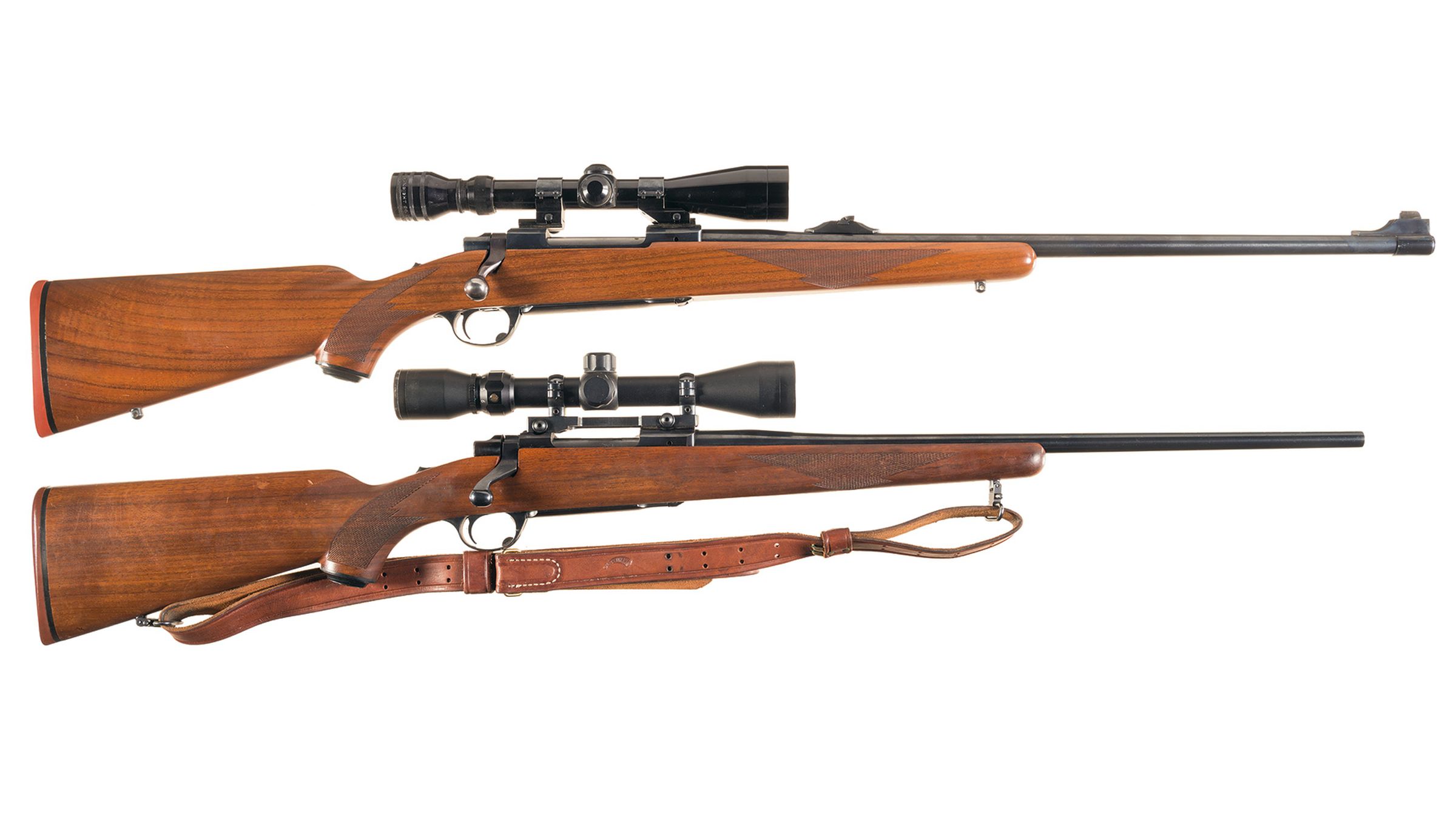 Two Scoped Ruger M77 Bolt Action Rifles