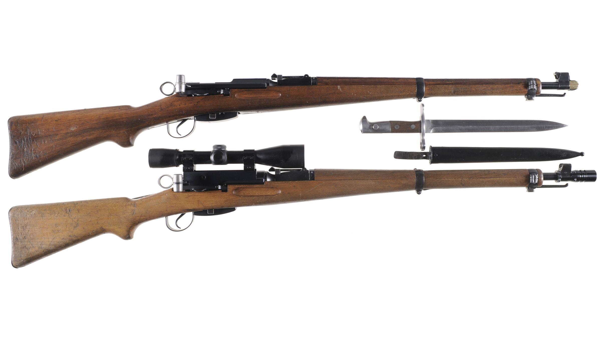 Two Swiss K31 Straight Pull Rifles