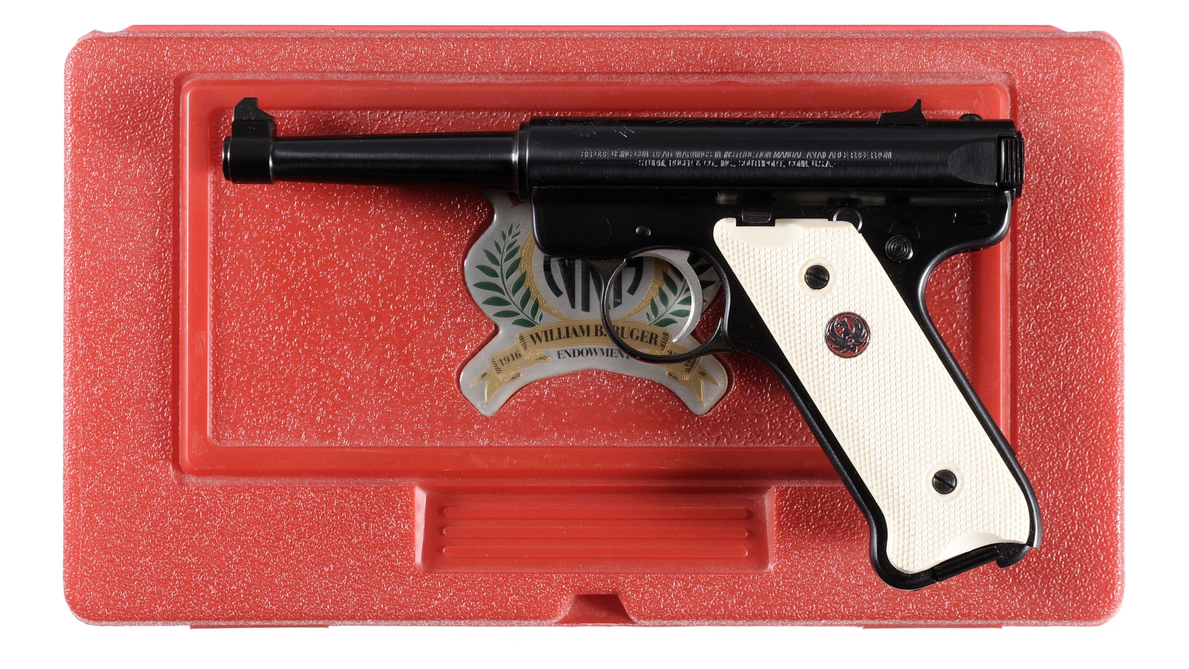 Ruger Mark II NRA William B. Ruger Endowment Pistol with Case