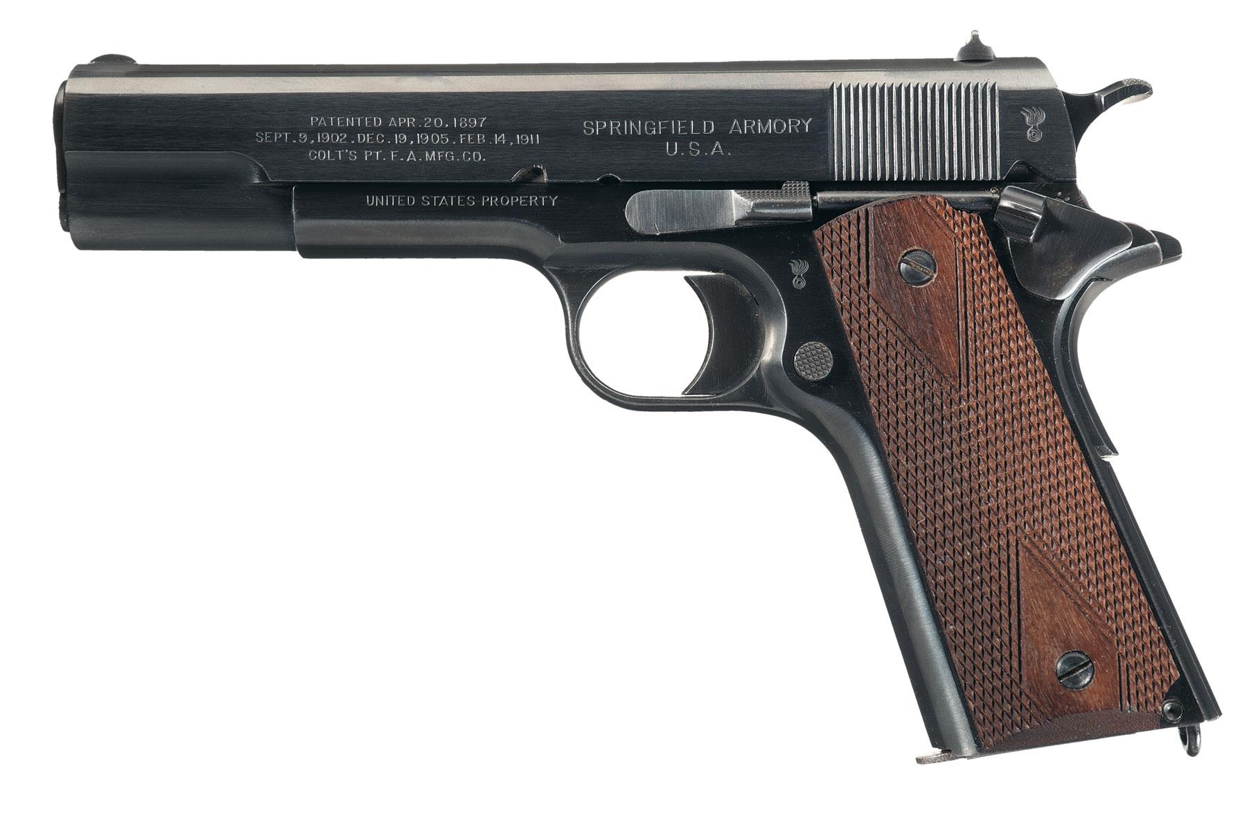 World War I U.S. Springfield Armory Model 1911 Semi-Automatic Pi