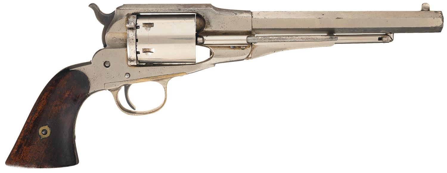 Nickel Plated Remington New Model Navy Conversion Revolver