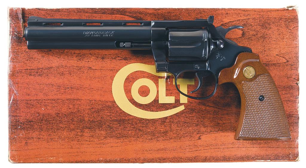 Colt Diamondback Double Action Revolver in .22 Long Rifle with B
