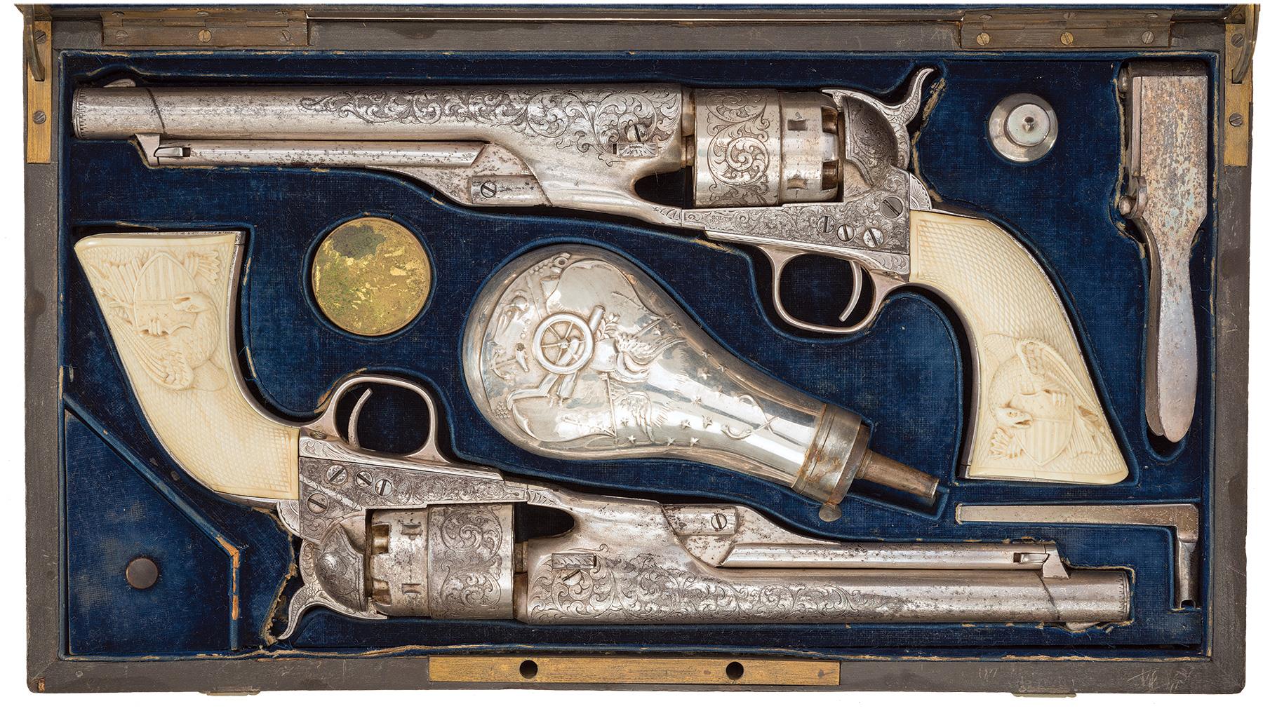 Cased Pair Of New York Engraved Colt Model 1860 Army Revolvers