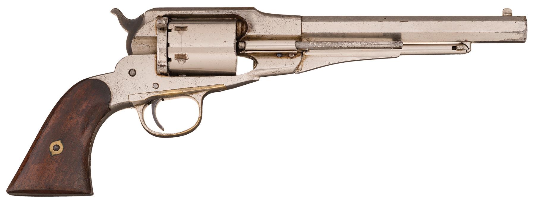 Nickel Plated Remington New Model Navy Conversion Revolver