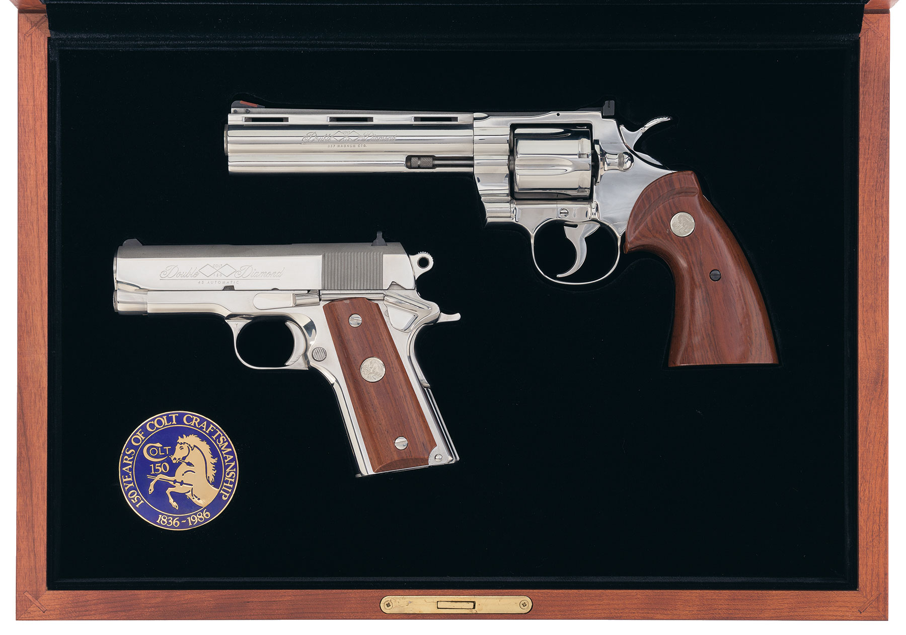 Colt Python 150th Anniversary Double Diamond Matched Two Gun Set