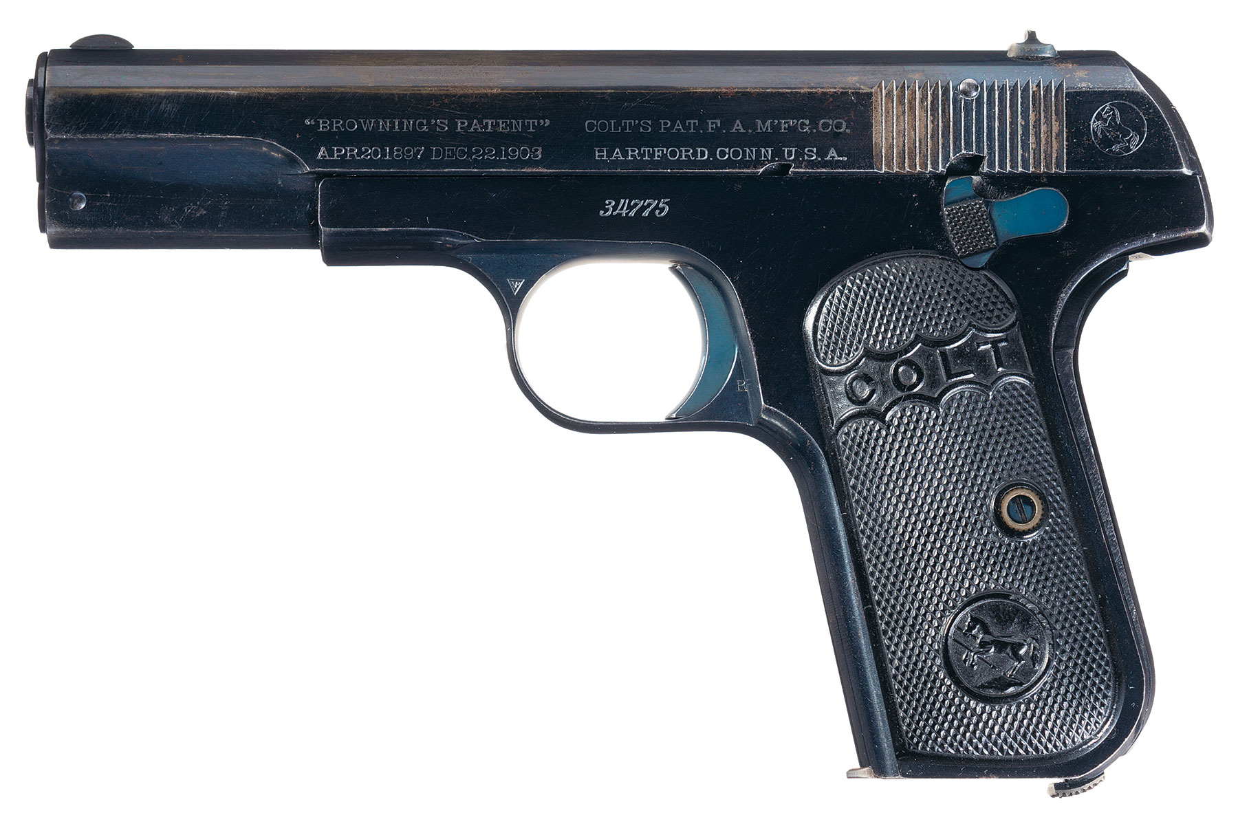 Colt Model 1903 Hammerless Semi-Automatic Pistol