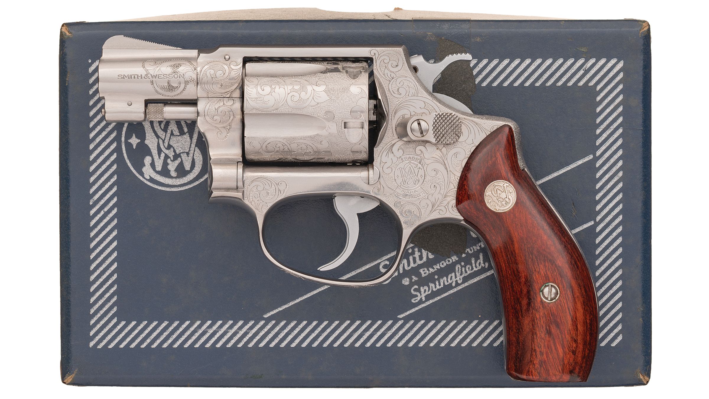 Engraved Smith & Wesson Model 60 Double Action Revolver with Box