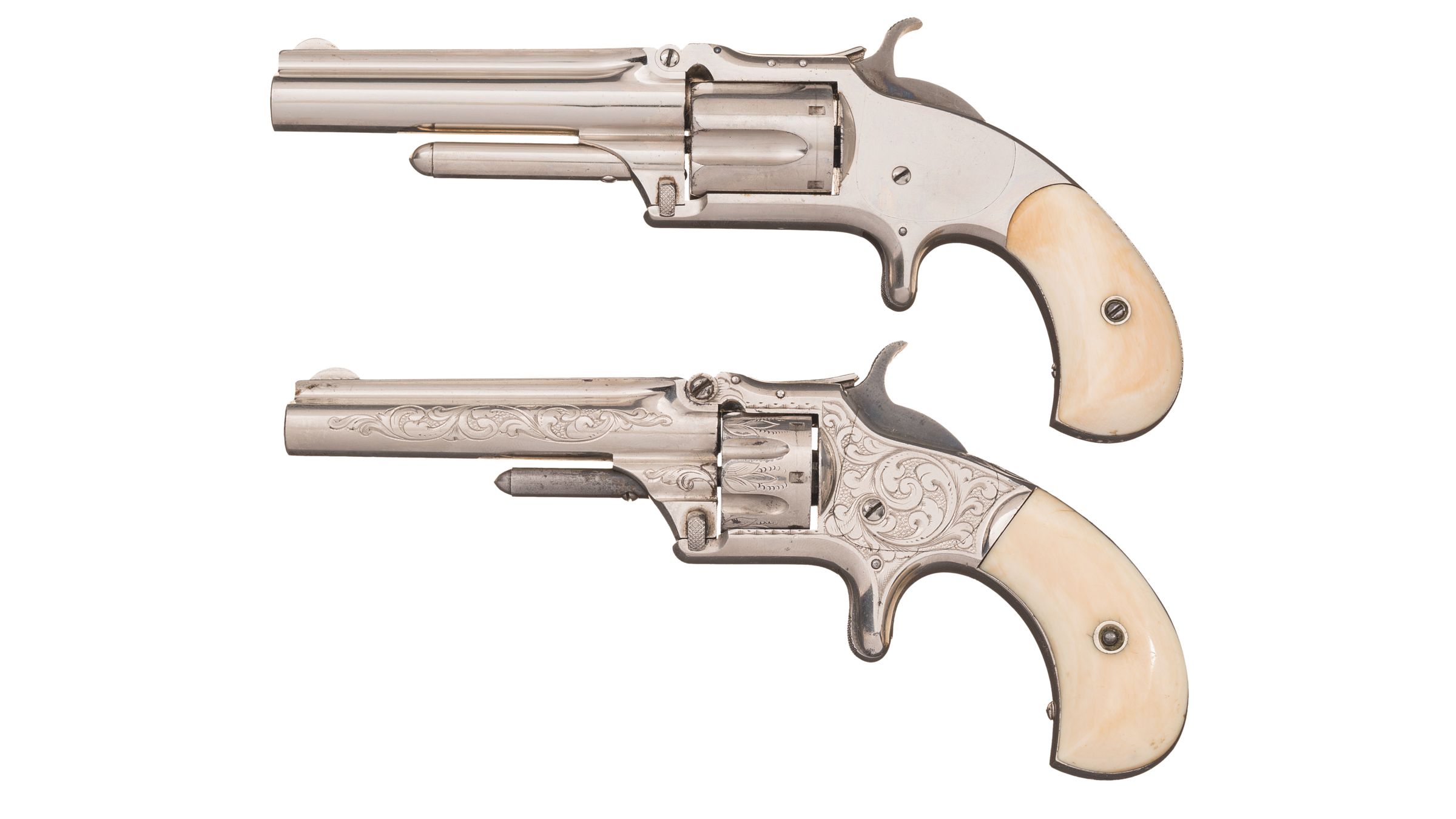 Two Antique Smith & Wesson Tip Up Revolvers