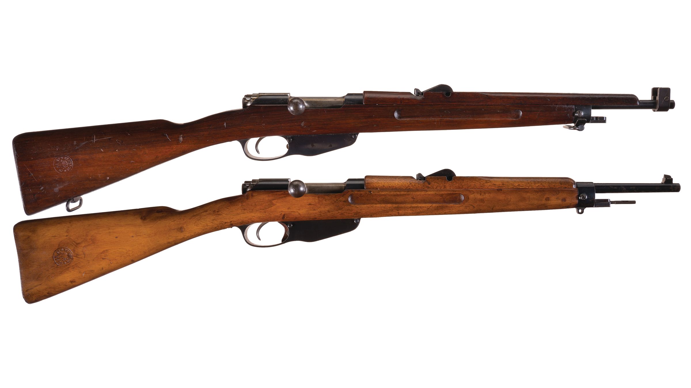 Two Dutch Mannlicher Model 1895 Bolt Action Carbines