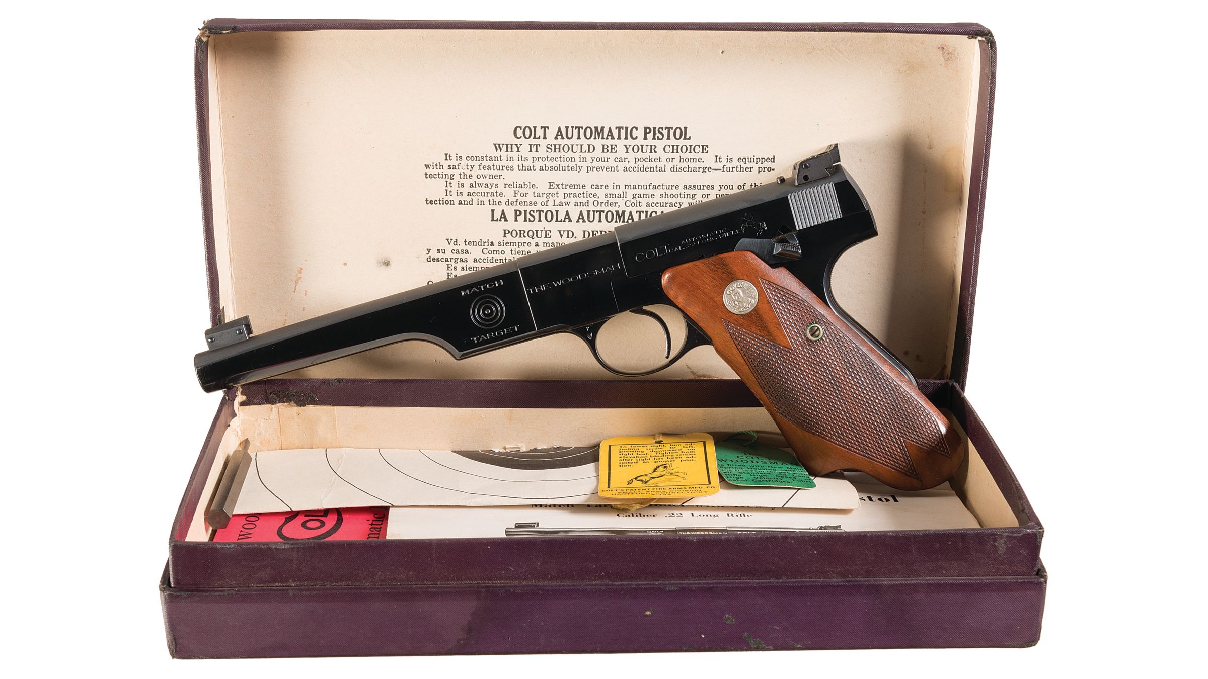 Excellent Colt 1st Series Match Target Woodsman with Box