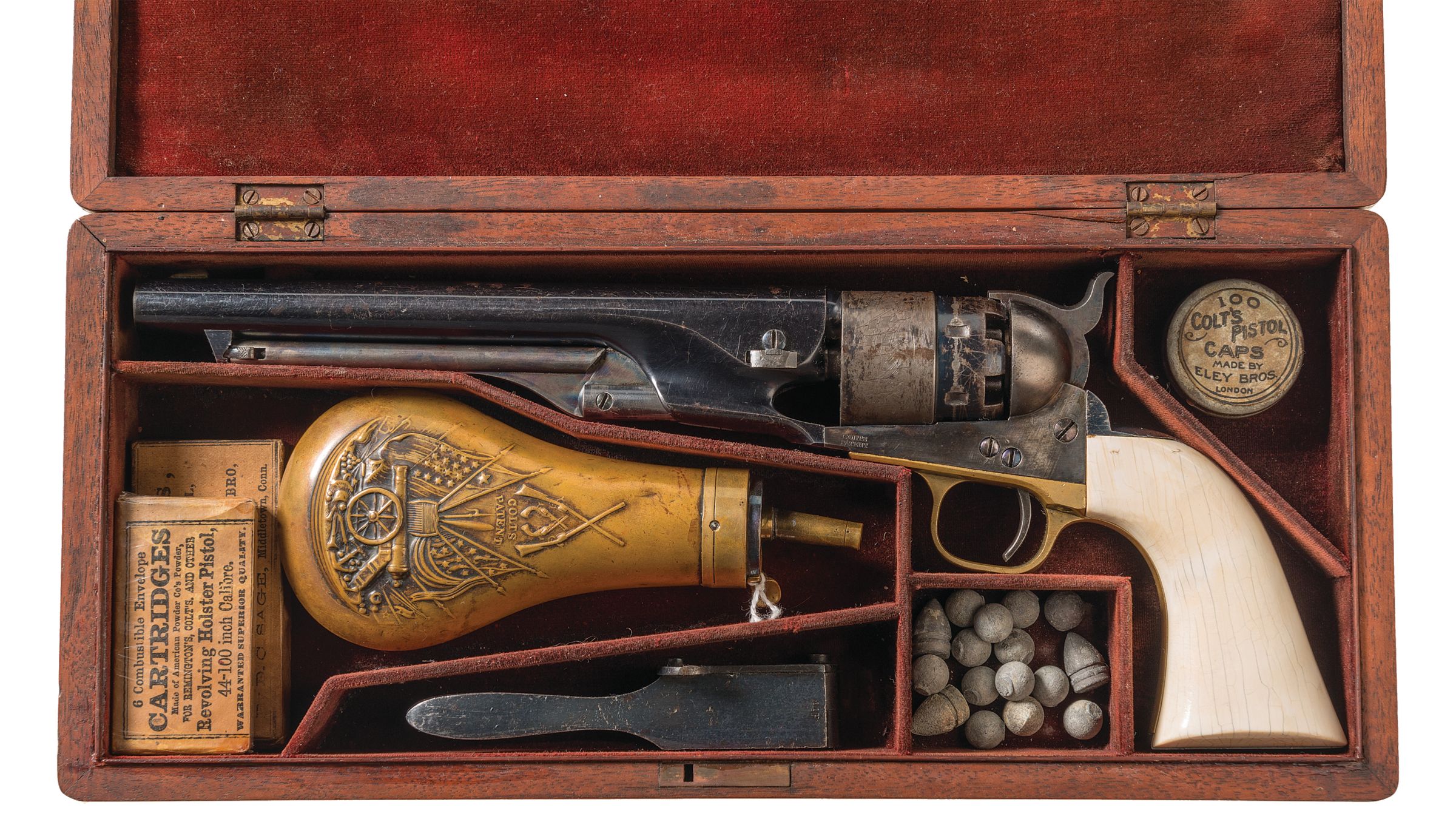 Samuel Colt Cased Colt Model 1860 Army Percussion Revolver Serial No ... Samuel Colt Cased Colt Model 1860 Army Percussion Revolver Serial No ...